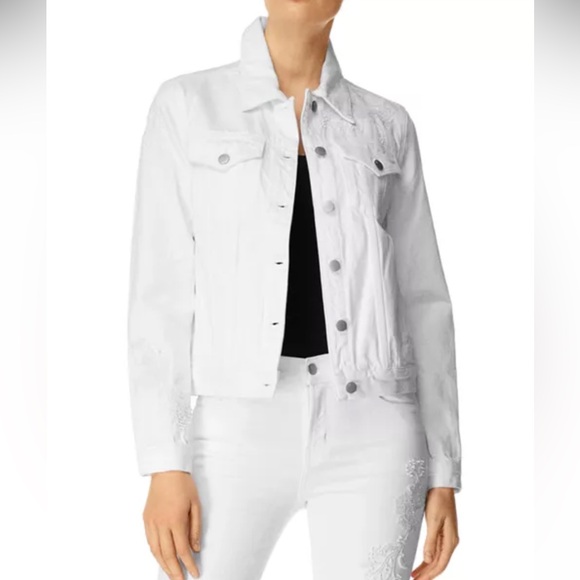 J Brand | Jackets & Coats | J Brand Embellished Slim Denim Jacket In ...